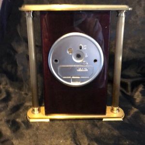 Linden | Wall Decor | Linden Mantle Desk Clock Rosewood Solid Brass ...